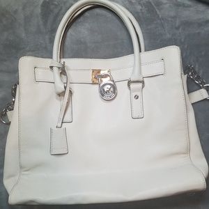 Michael Kors | Bags | Michael Kors White Hamilton Handbag Large | Poshmark